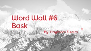 Word Wall #6 Bask at emaze Presentation