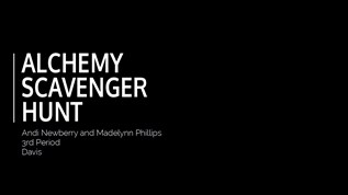 Alchemy Scavenger Hunt at emaze Presentation