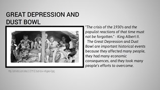 Great Depression and Dust Bowl at emaze Presentation