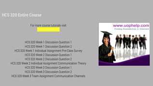 HCS 320 Academic Coachuophelp at emaze Presentation