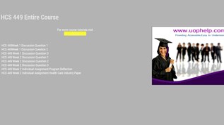 HCS 449 Academic Coachuophelp at emaze Presentation