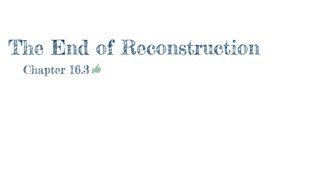 The End of Reconstruction at emaze Presentation
