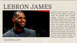 LeBron James at emaze Presentation