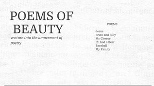 Poems of Beauty at emaze Presentation