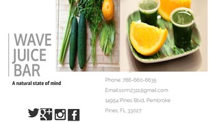 Wave Juice Bar at emaze Presentation