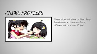 Anime Profiles at emaze Presentation