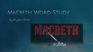 Macbeth Word Study at emaze Presentation