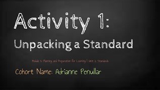 Activity 1: Unpacking a Standard at emaze Presentation
