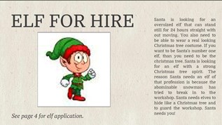 Elf for Hire at emaze Presentation