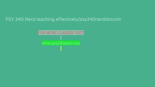 PSY 340 Nerd teaching effectivelypsy340nerddotcom at emaze Presentation