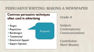 Persuasive Writing - Making a Newspaper at emaze Presentation