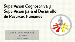 Supervisión Congnositiva y Supervisión para el Desarrollo de Recursos ...