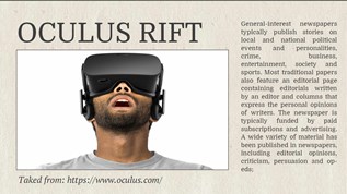 Oculus Rift at emaze Presentation