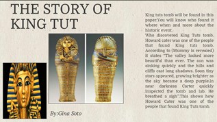 The story of King Tut at emaze Presentation