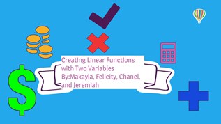 Creating linear functions with two variables at emaze Presentation