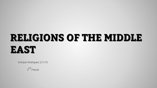 Religions in the Middle East at emaze Presentation
