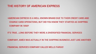 Thehistory of american express at emaze Presentation
