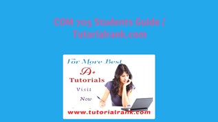COM 705 Students Guide Tutorialrank.com at emaze Presentation