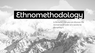 Ethnomethodology at emaze Presentation