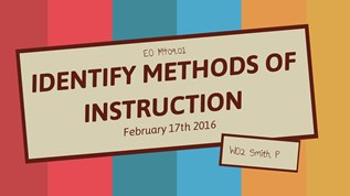 EO M409.01 Identify Methods of Instruction at emaze Presentation