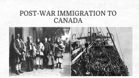 POST-WAR IMMIGRATION at emaze Presentation