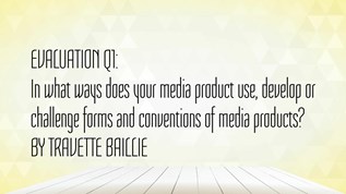 EVALUATION Q1:In at emaze Presentation