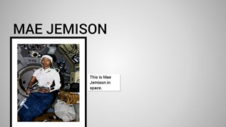 Mae Jemison gallery at emaze Presentation