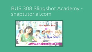 BUS 308 Slingshot Academy - snaptutorial.com at emaze Presentation