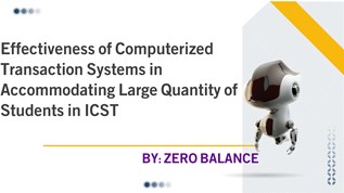 Effectiveness of Computerized Transaction System at emaze Presentation
