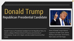 Donald Trump at emaze Presentation