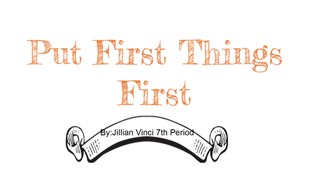 Put First Things at emaze Presentation