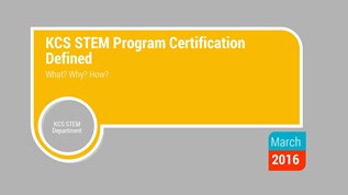 KCS STEM Certification Defined at emaze Presentation