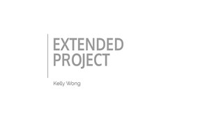 EXTENDED PROJECT PRESENTATION at emaze Presentation