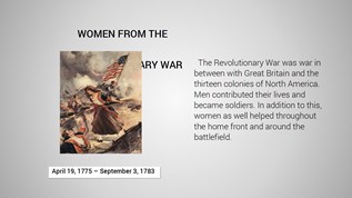 Women : The Revolutionary War at emaze Presentation