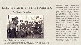 Leisure Time in the 1920s at emaze Presentation