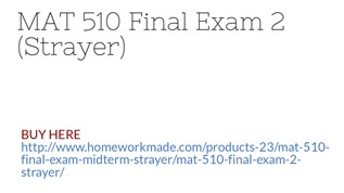 MAT 510 (Strayer) at emaze Presentation