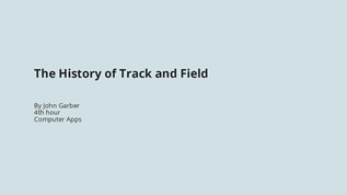 The History of Track & Field at emaze Presentation