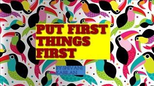 Put First Things at emaze Presentation