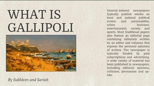 What is Gallipoli at emaze Presentation