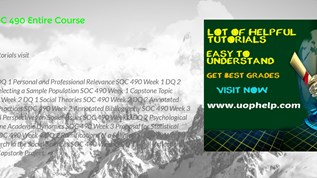 SOC 490 Academic Coach uophelp at emaze Presentation