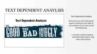 Text Dependent Analysis at emaze Presentation