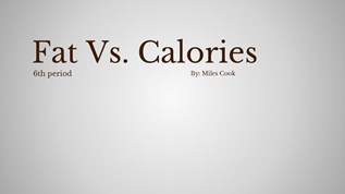 Fat Vs. Calories at emaze Presentation