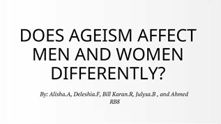 Exit Interview : Ageism at emaze Presentation