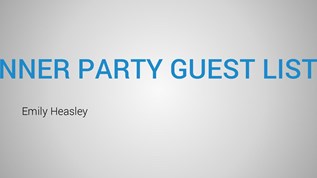 Dinner Party Guest List at emaze Presentation