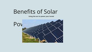 Solar Power at emaze Presentation