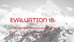 EVALUATION 1B:In at emaze Presentation
