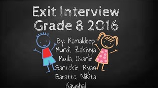 Exit Interview Grade 8 2016 at emaze Presentation