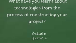 Evaluation Question 6 at emaze Presentation