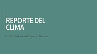 Reporte del Clima at emaze Presentation