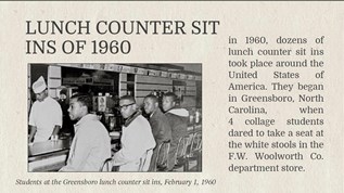 Lunch Counter Sit Ins at emaze Presentation